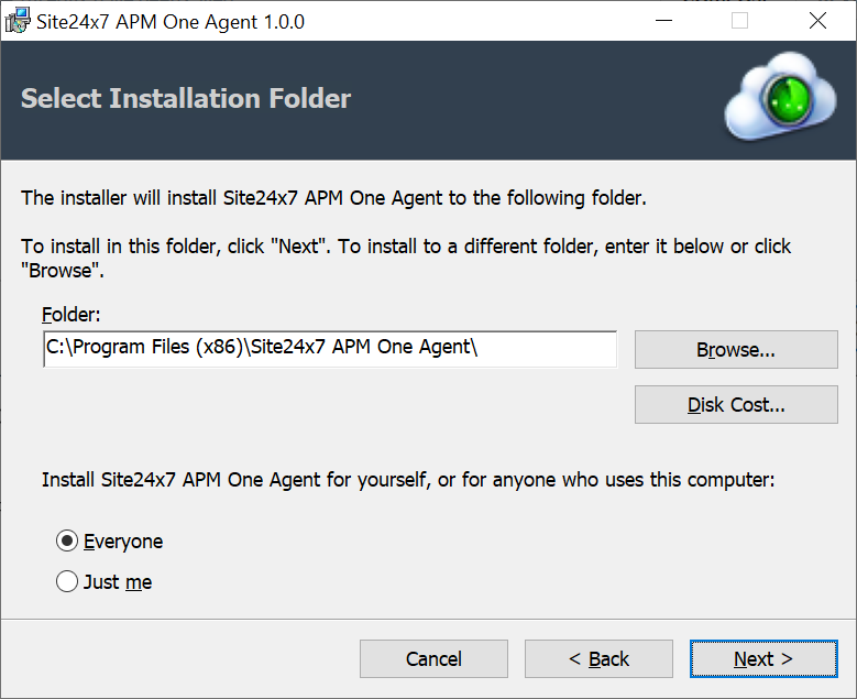 Installing One Agent | Online Help Site24x7