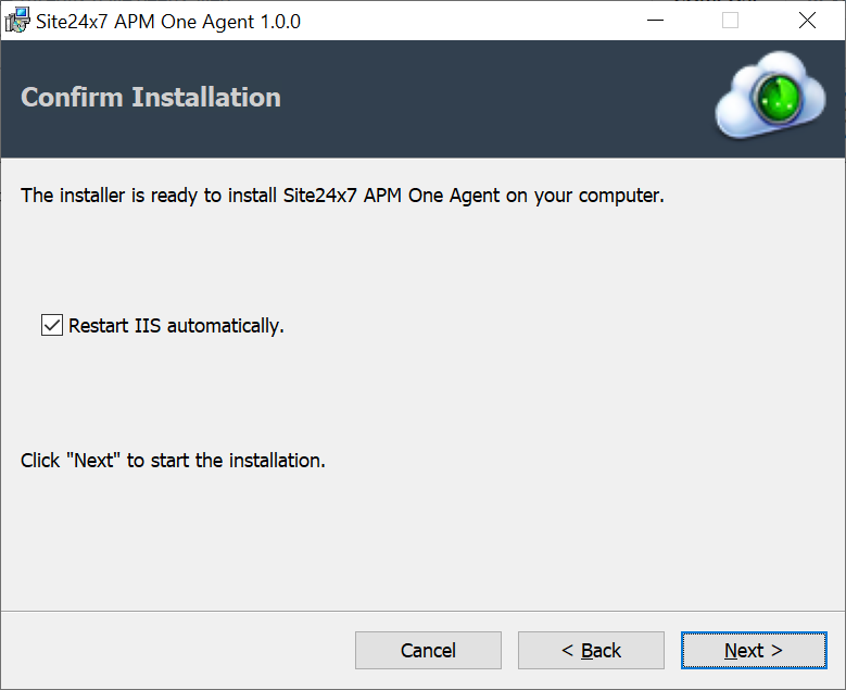 Installing One Agent | Online Help Site24x7