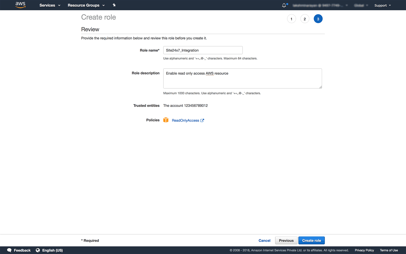 Enable Aws Account Access Iam Role Or Key Based Access Site24x7 Documentation Online Help