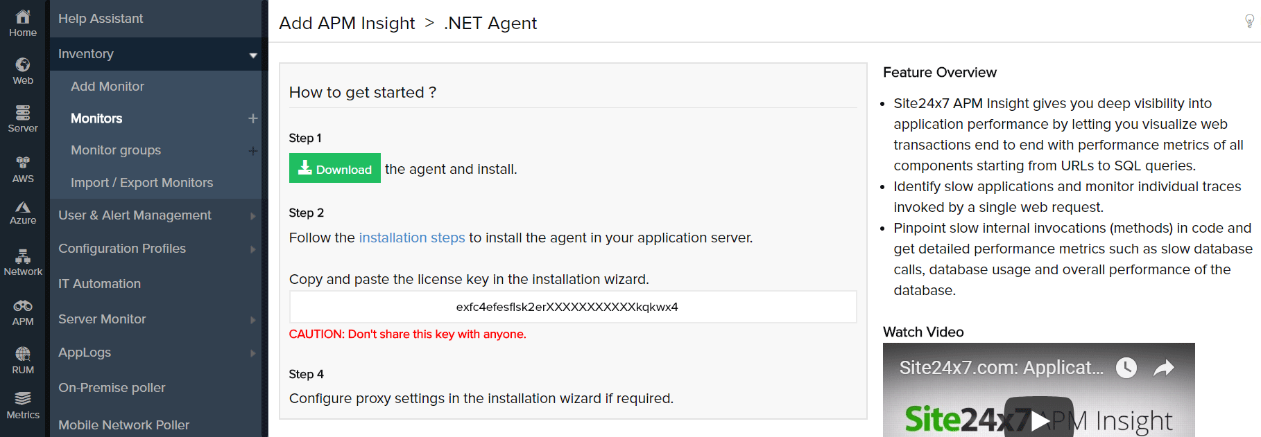Monitor Azure Function Apps using Site24x7 APM Insight | Online Help Site24x7