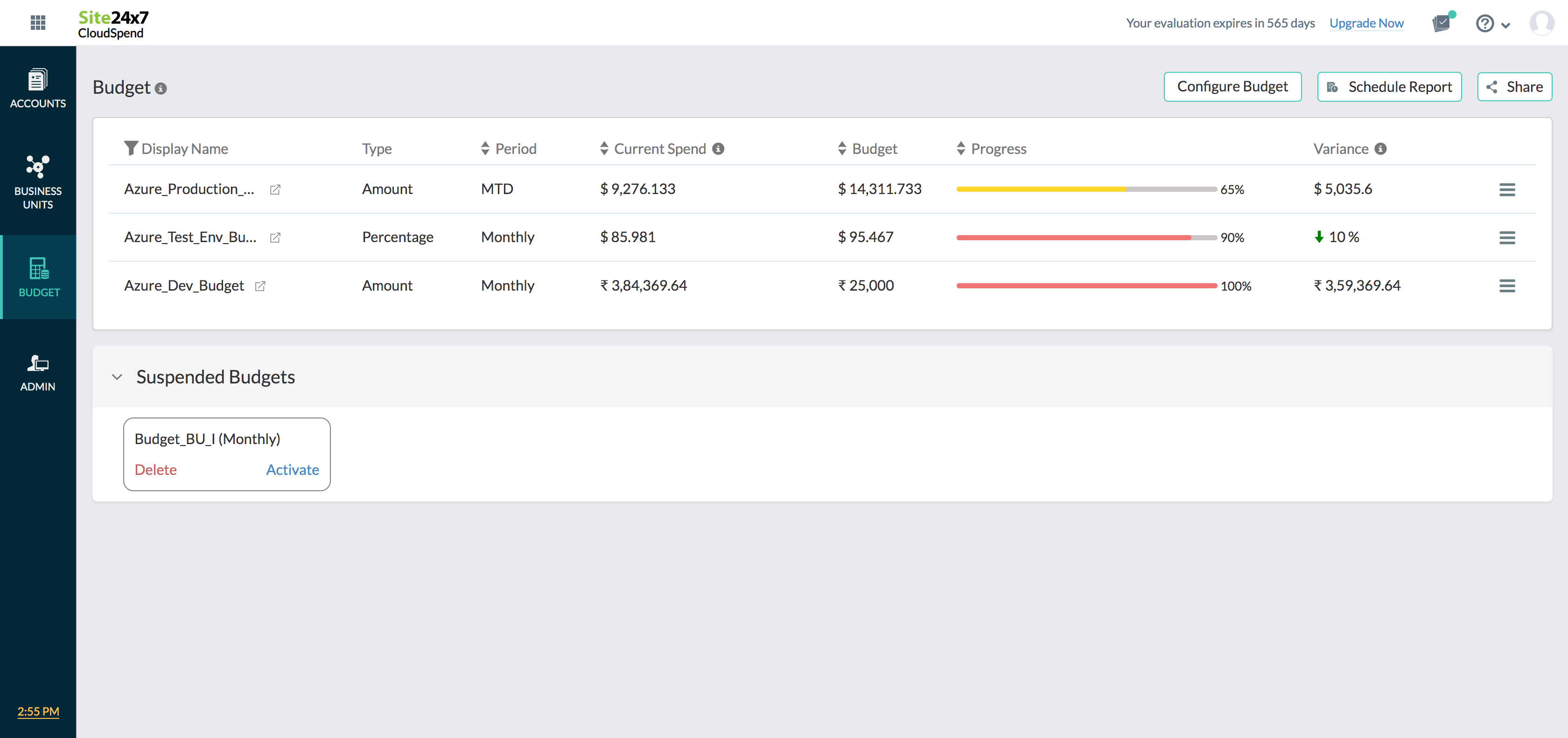 Manage Azure costs | Configuring a Budget for CloudSpend Azure ...