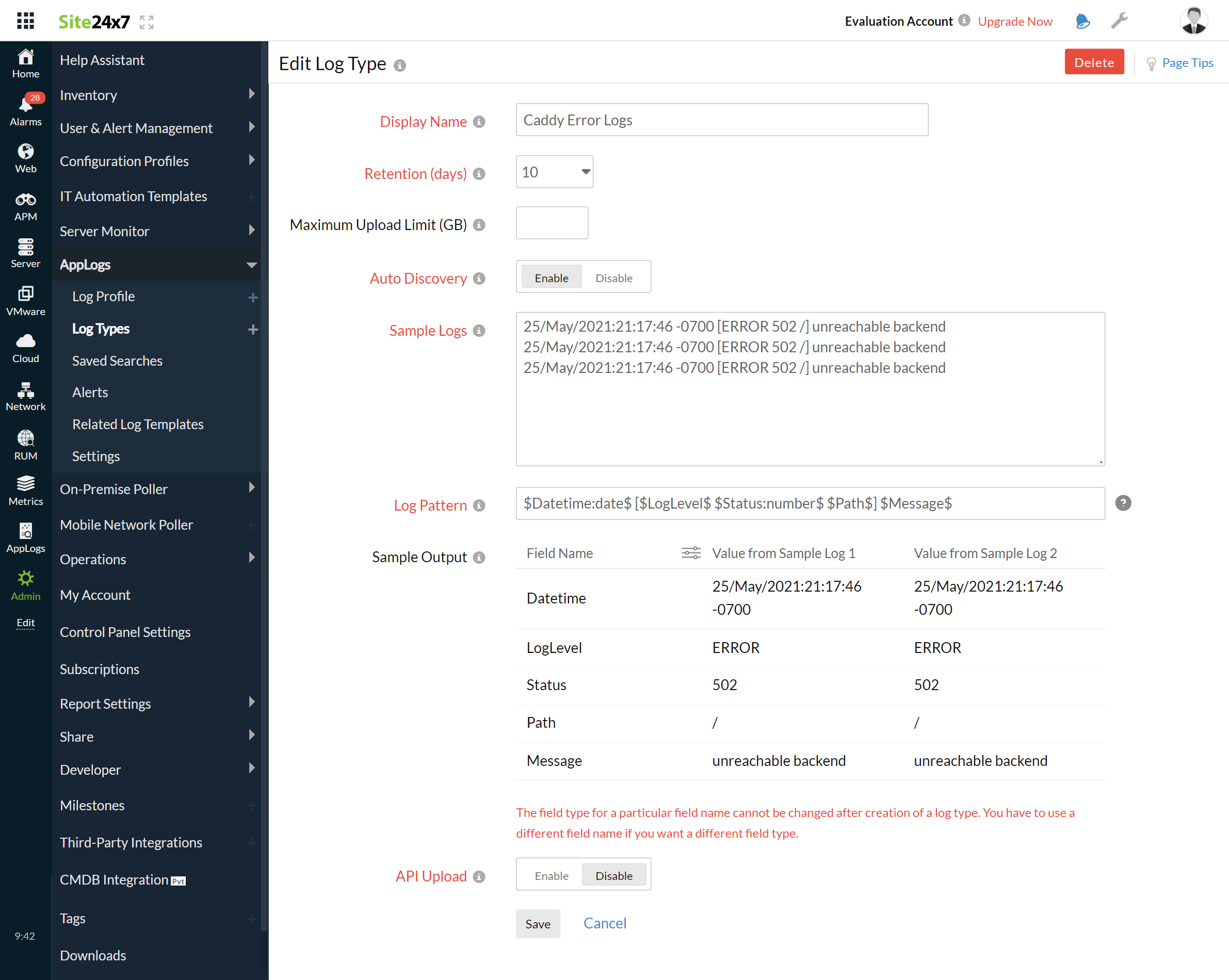 Caddy Error Logs Log Management For Caddy Error Logs Site24x7