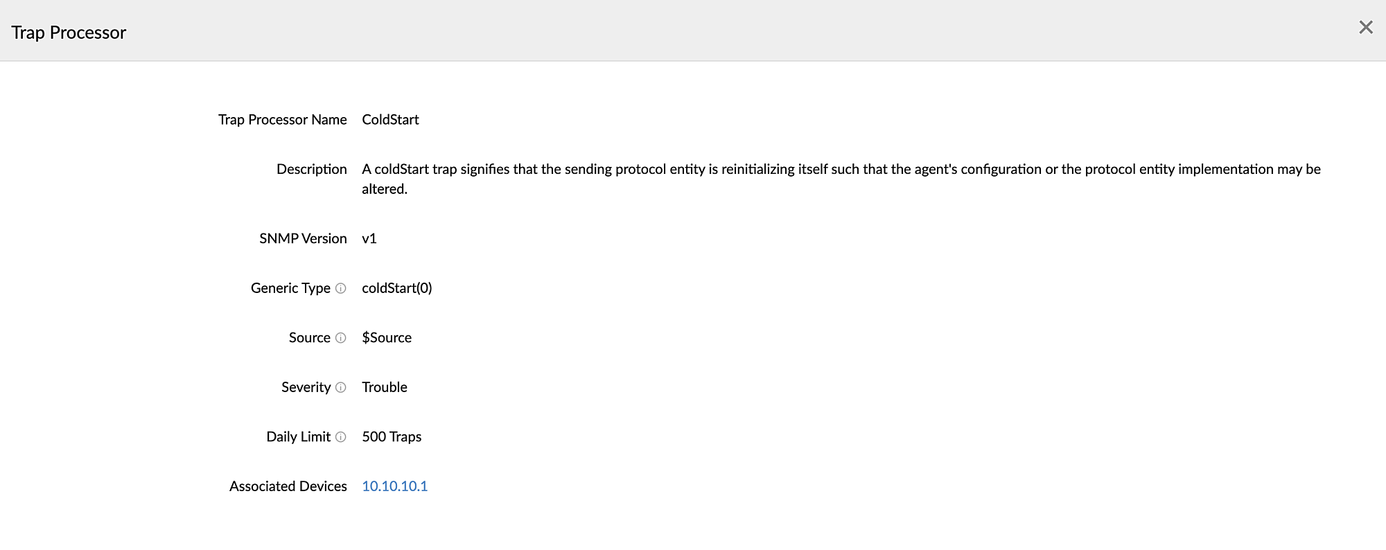 SNMP trap processing | Online help Site24x7
