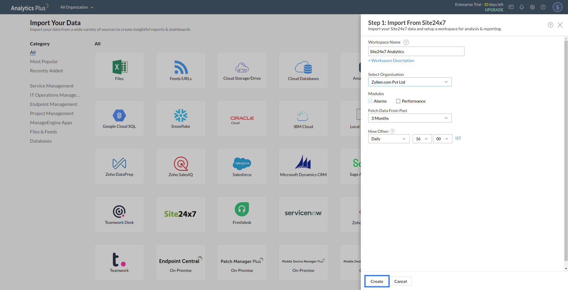 ManageEngine Analytics Plus | Online Help Site24x7