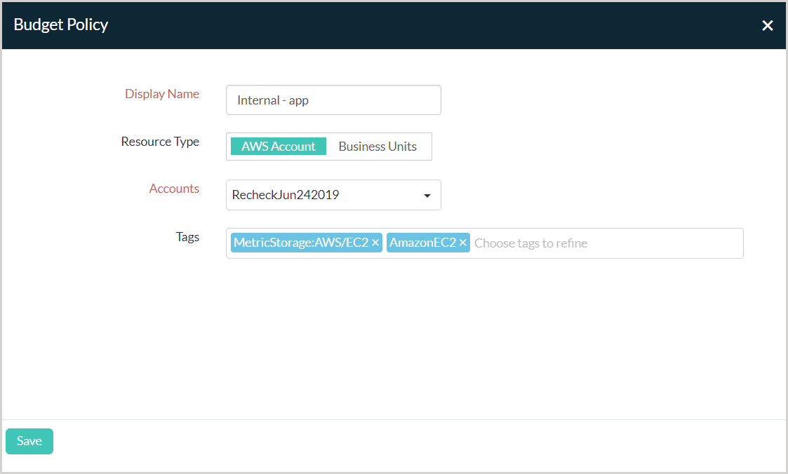 CloudSpend | Budgets | Track Spending | Site24x7 CloudSpend User Guide