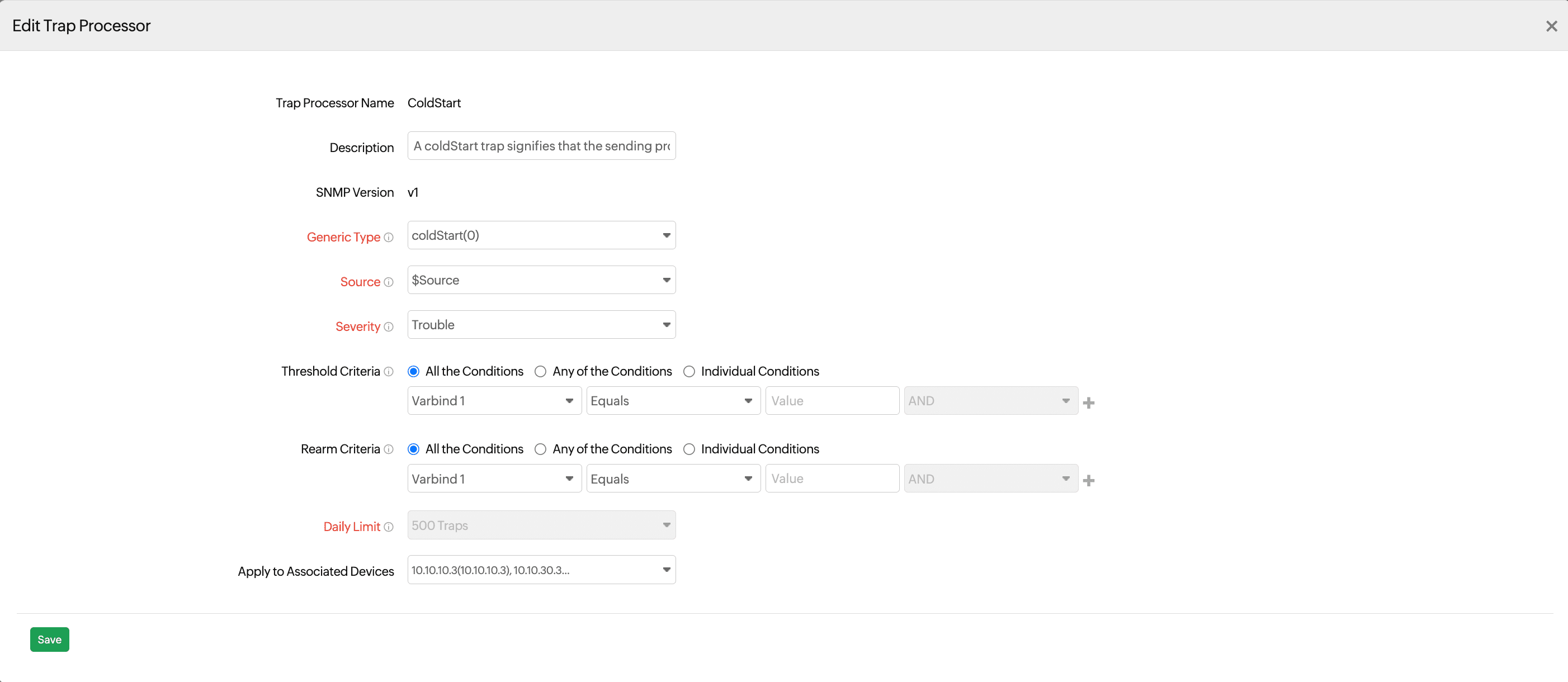 SNMP trap processing | Online help Site24x7