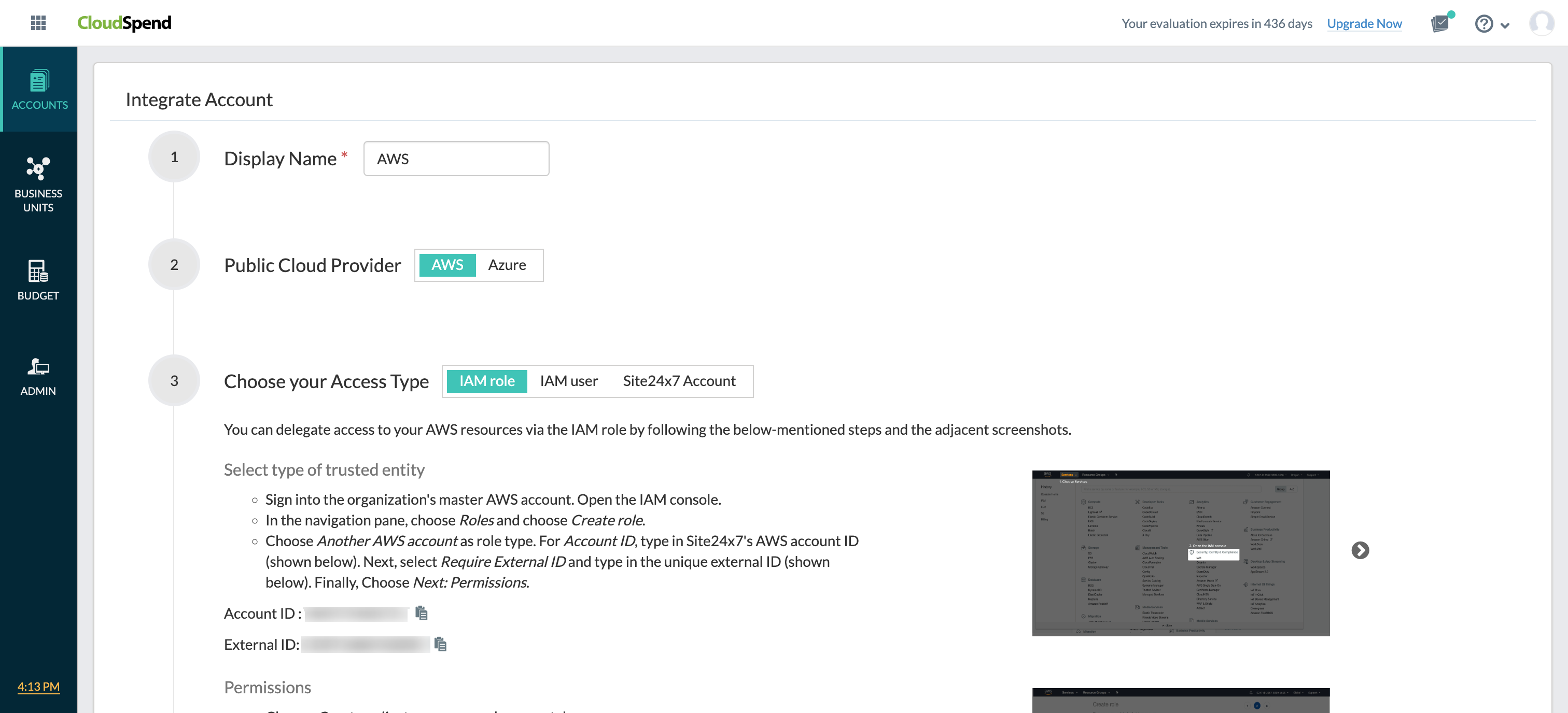 Amazon Web Services Cost Management | Integrate AWS Account | Site24x7 ...