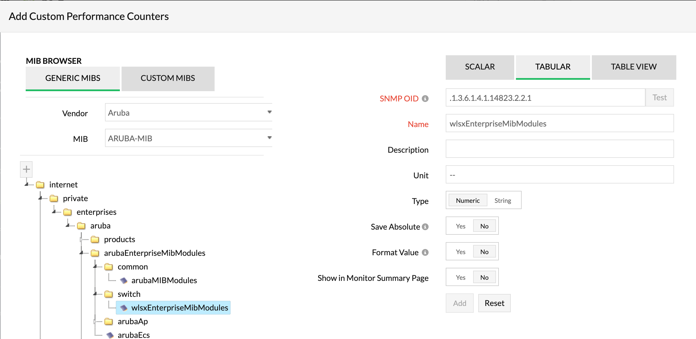 Custom SNMP Monitoring | Online Help Site24x7