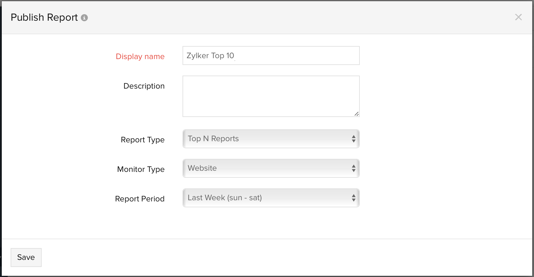 Public Reports | Online Help Site24x7