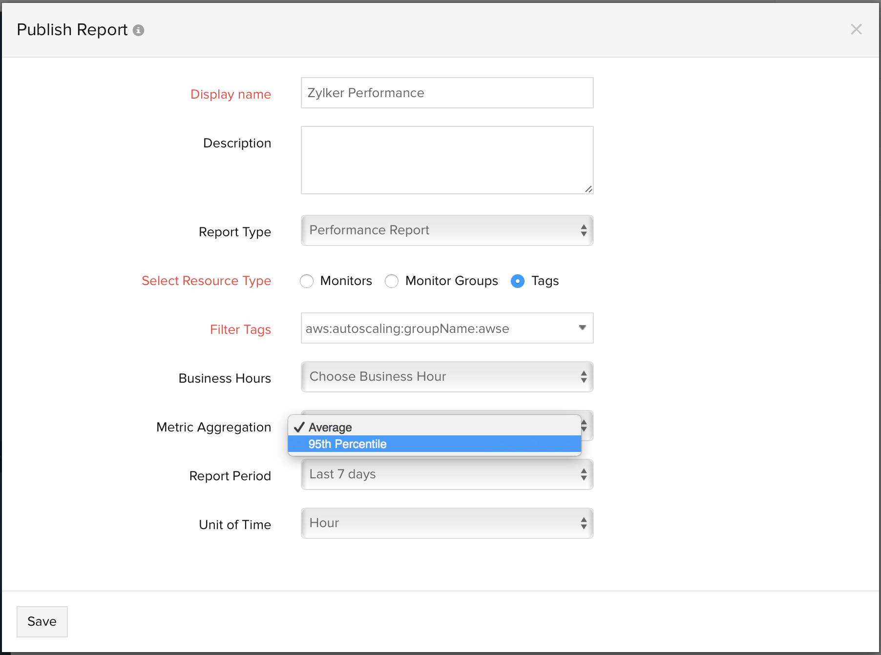 Public Reports | Online Help Site24x7