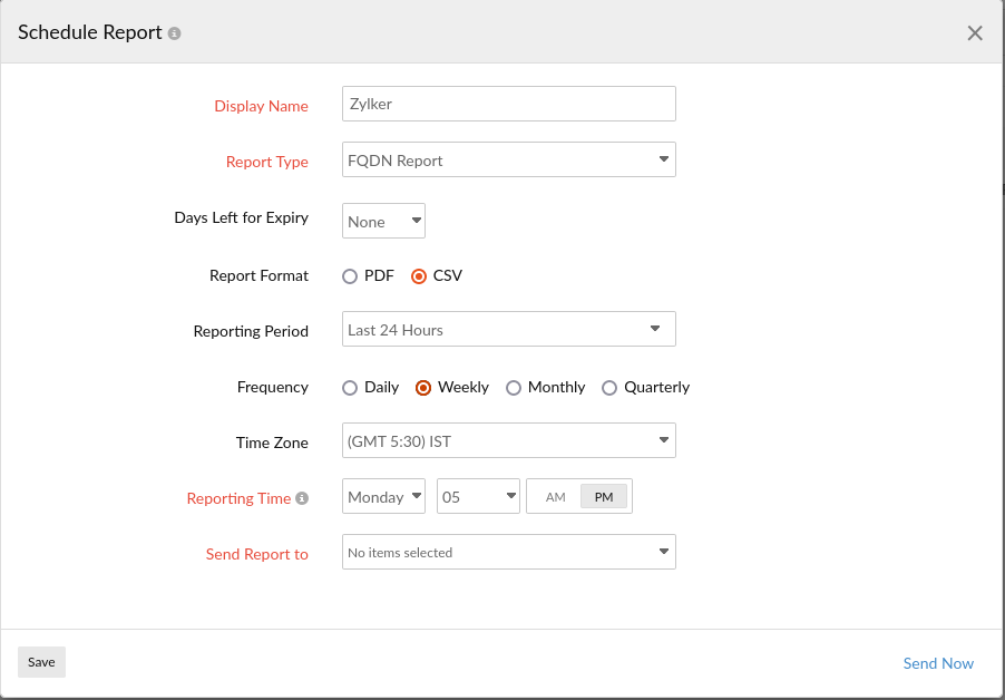 Scheduled Reports | Online Help Site24x7