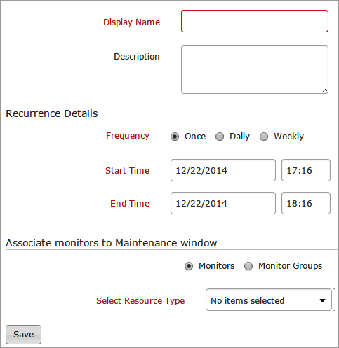 Scheduled Maintenance | Online Help Site24x7