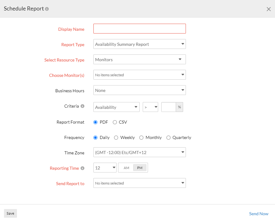 Scheduled Reports | Online Help Site24x7