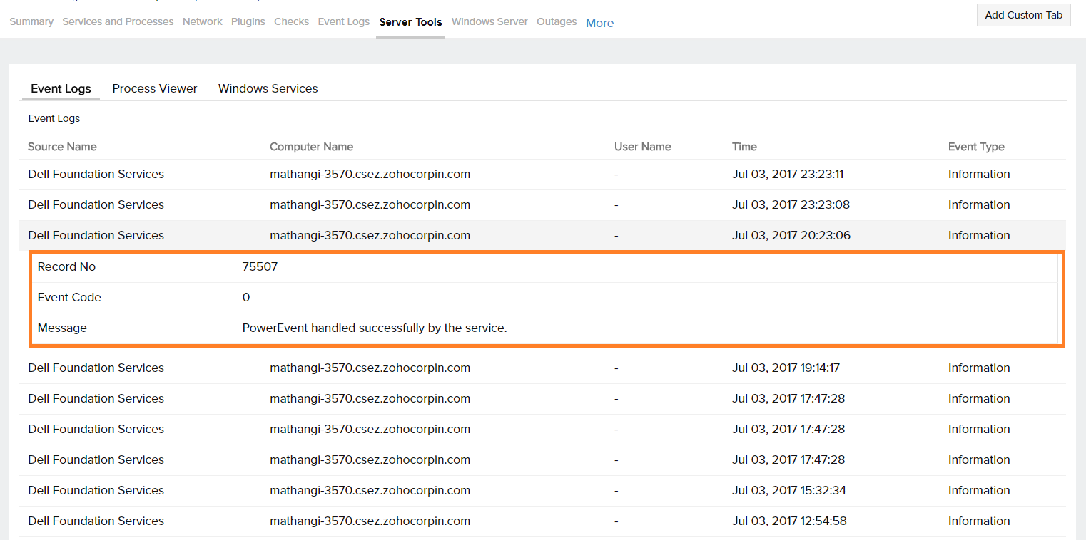 Windows Server Monitor | Online Help Site24x7