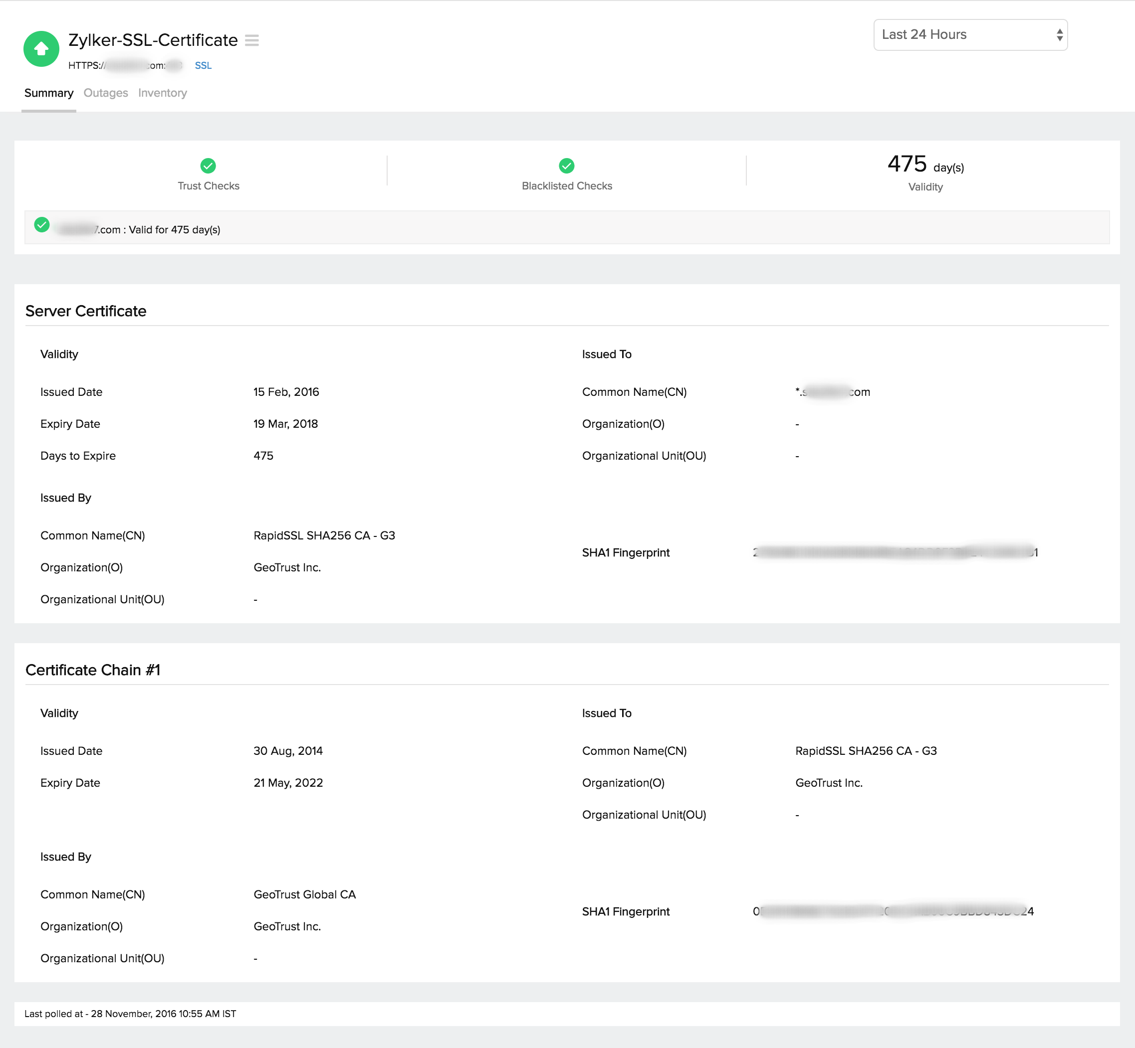 SSL/TLS Certificate | Online Help Site24x7