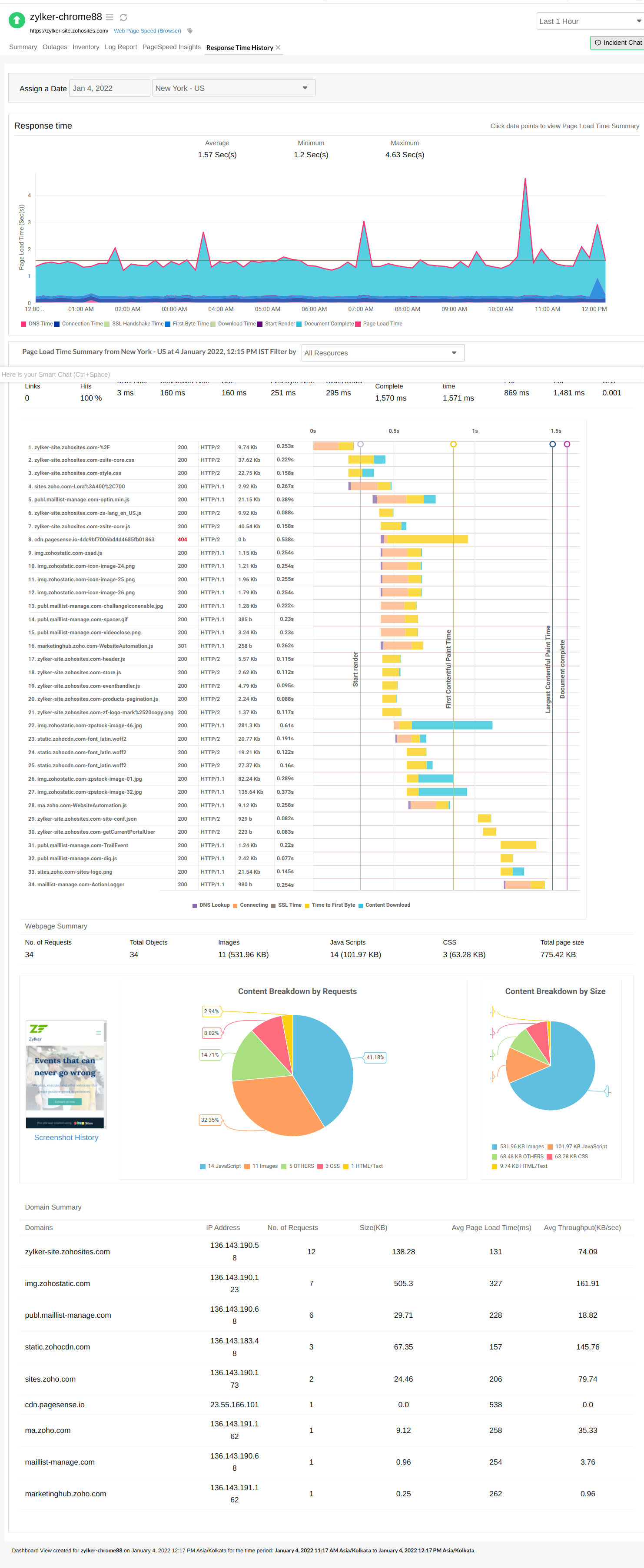 Supported Metrics for Web Page Speed (Browser) Monitor | Online Help ...