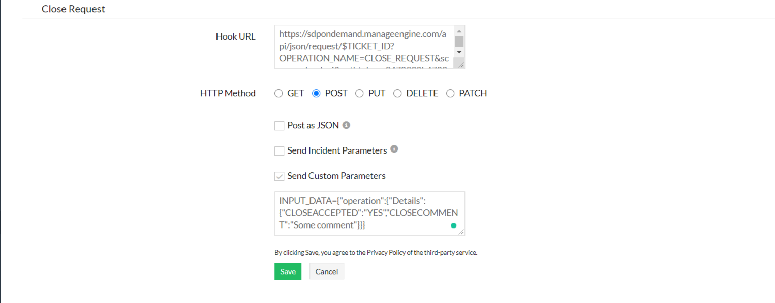 Webhooks Integration | Online Help Site24x7