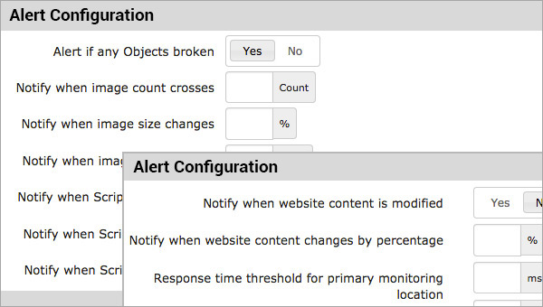 Monitor changes to your webpage content: Site24x7
